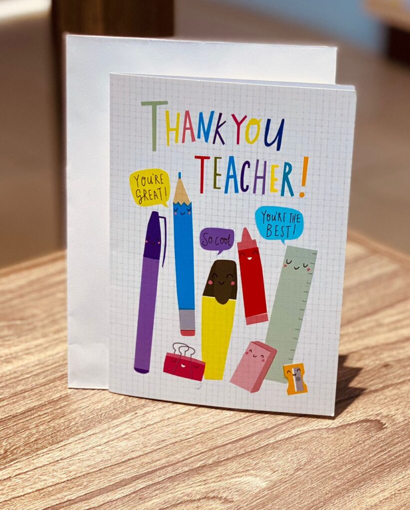 Thank You Teacher – Card - The Lekki Gift Company